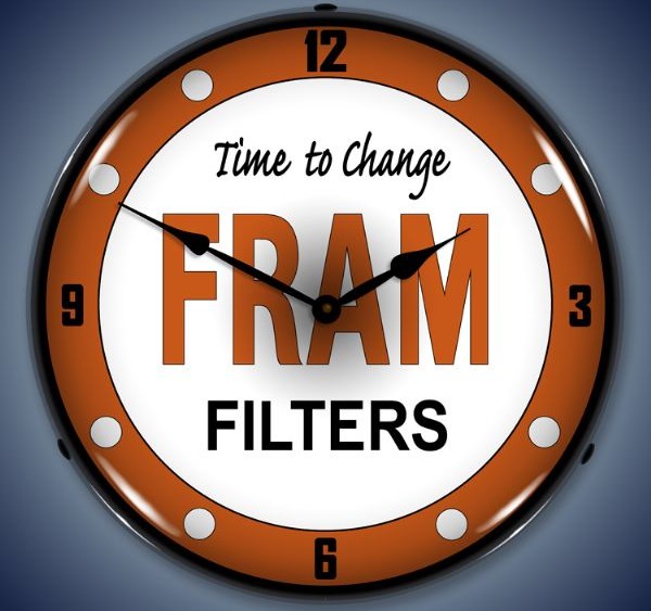 Fram Oil Filters Lighted Clock – ManCave Goodies