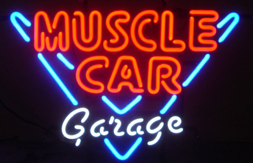 Muscle Car Garage Neon Sign – ManCave Goodies