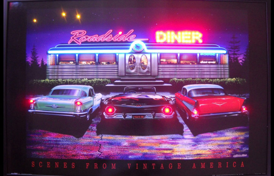 Roadside Diner Neon and LED Picture – ManCave Goodies